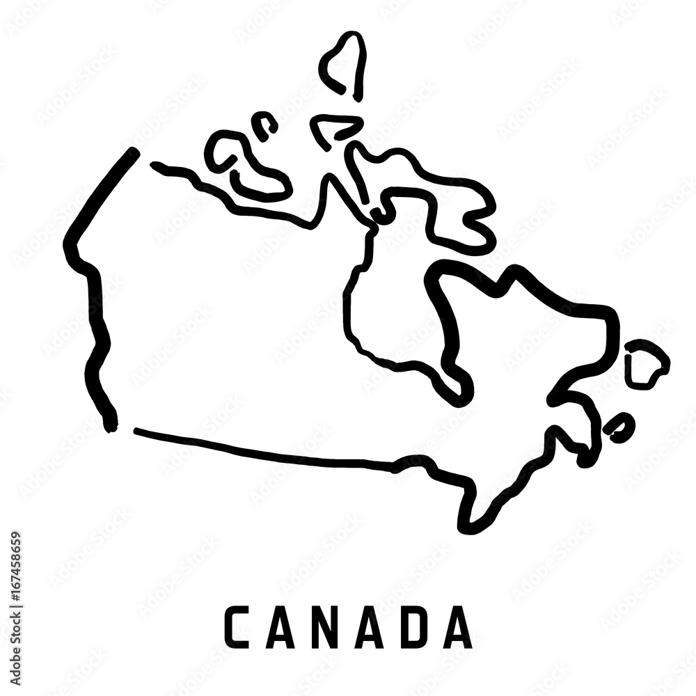Canada map outline Stock Vector | Adobe Stock