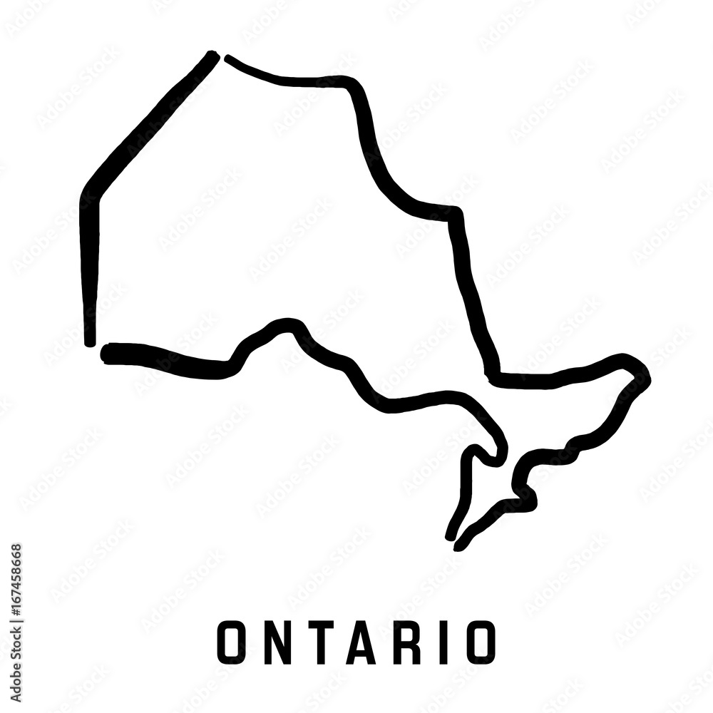 Vector de Stock Ontario map outline | Adobe Stock