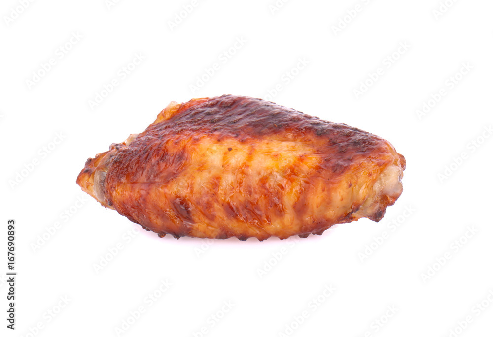 grill chicken wings on white background Stock Photo | Adobe Stock