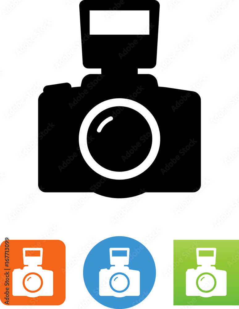 SLR Camera Icon - Illustration Stock Vector | Adobe Stock