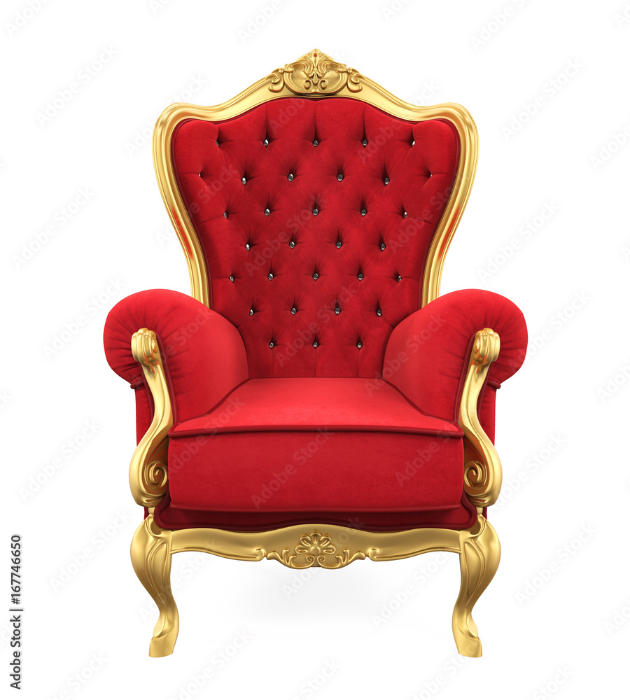 Red Throne Chair Isolated Stock Illustration | Adobe Stock