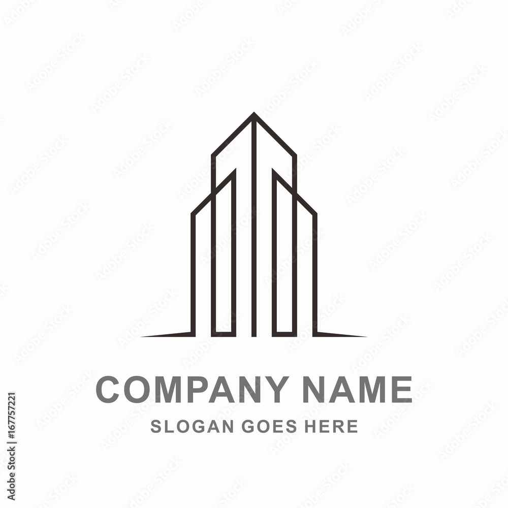 Simple Building Tower Strips Architecture Interior Construction Real ...