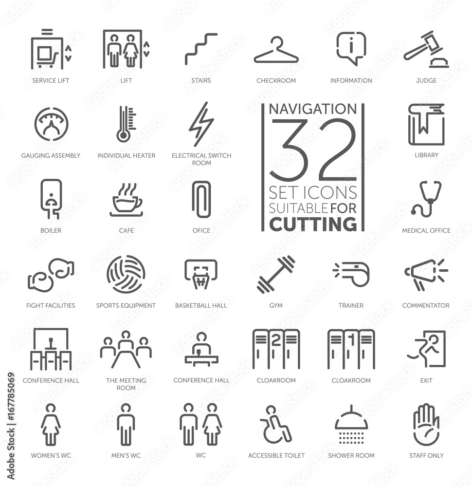 Navigation signs vector icon set Stock Vector | Adobe Stock