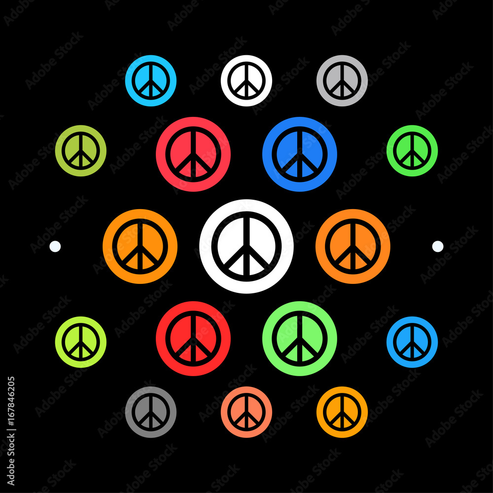 Modernes UI design - Peace-Zeichen Stock Vector | Adobe Stock