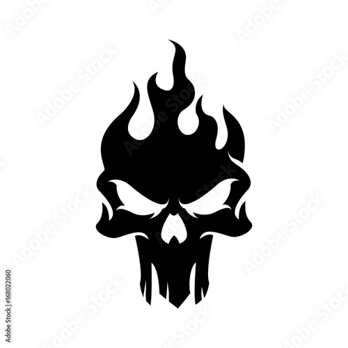Dark Skull Logo template. Stock Vector | Adobe Stock