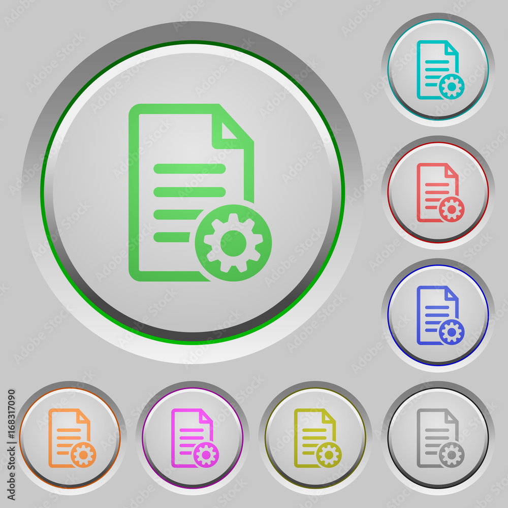 Document settings push buttons Stock Vector | Adobe Stock