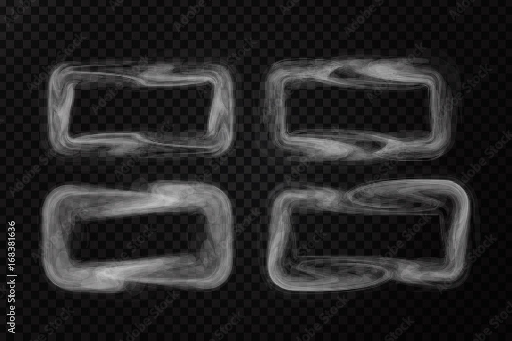Vector realistic isolated smoke frames on the transparent background ...