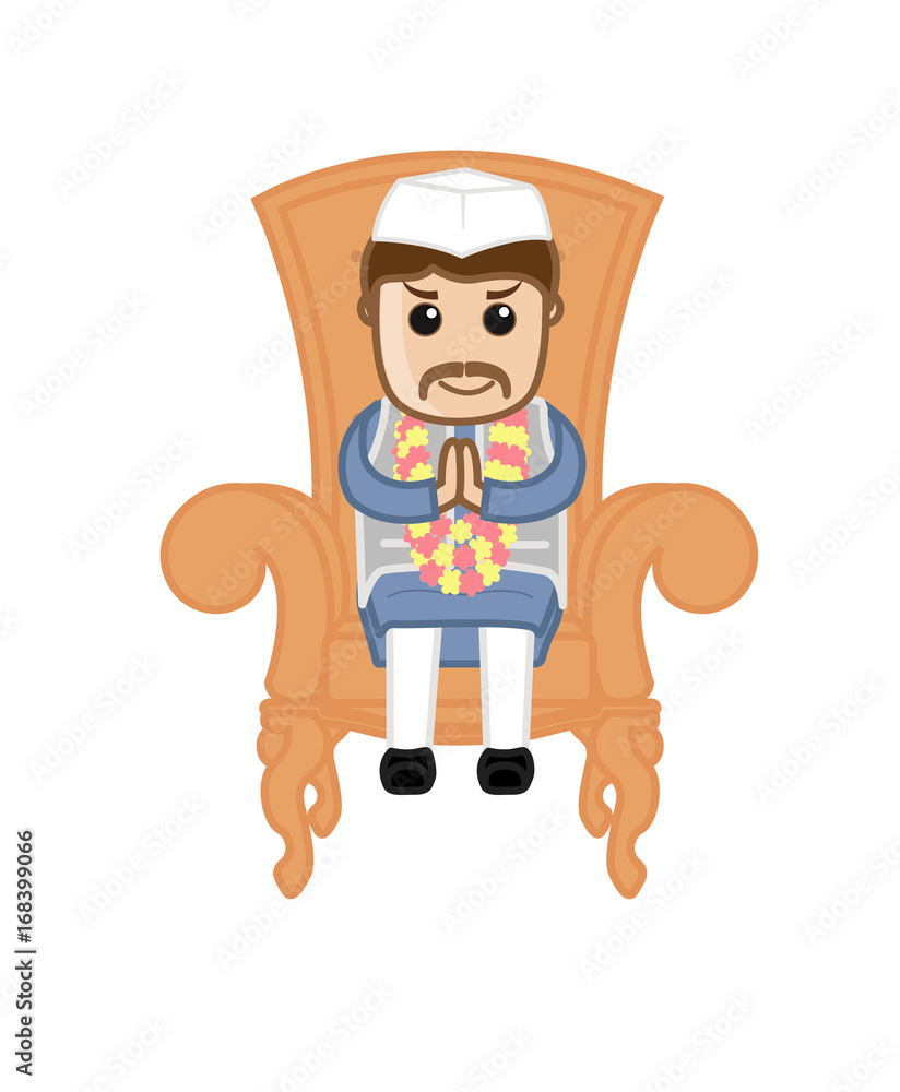 Funny Politician Indian Corrupted Stock Vector | Adobe Stock