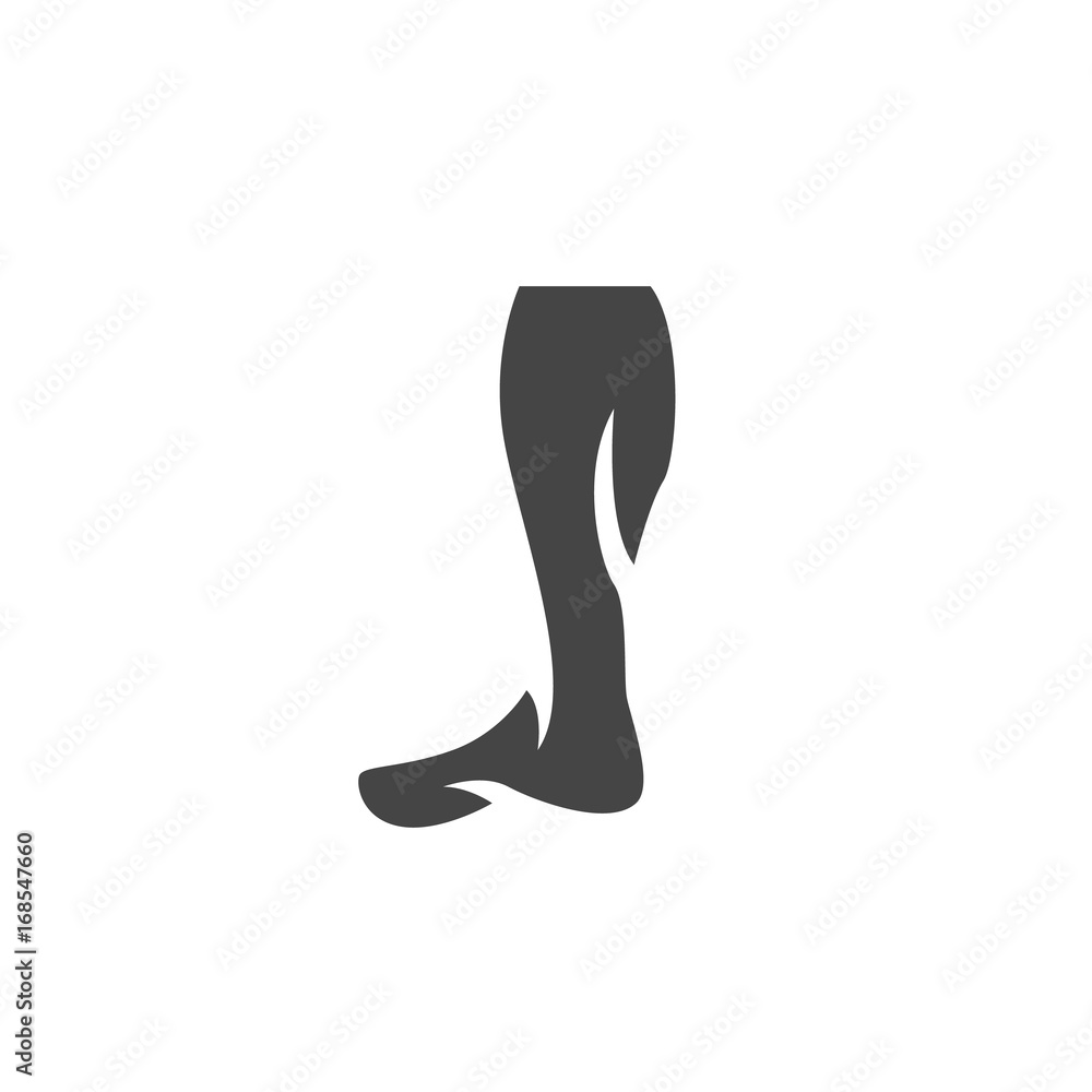 Human leg icon. Vector logo on white background Stock Vector | Adobe Stock
