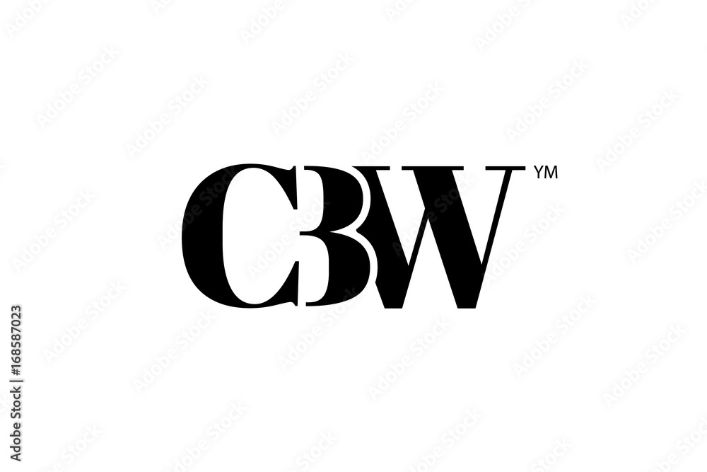 Stock-Vektorgrafik „CBW Logo Branding Letter. Vector graphic design ...
