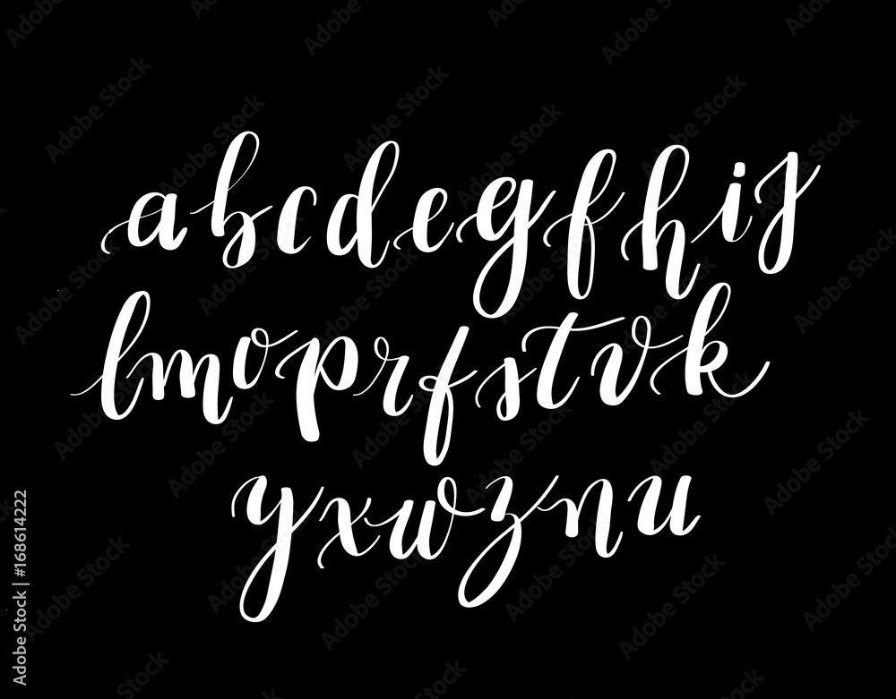Calligraphy hand-written fonts. Handwritten brush style modern ...