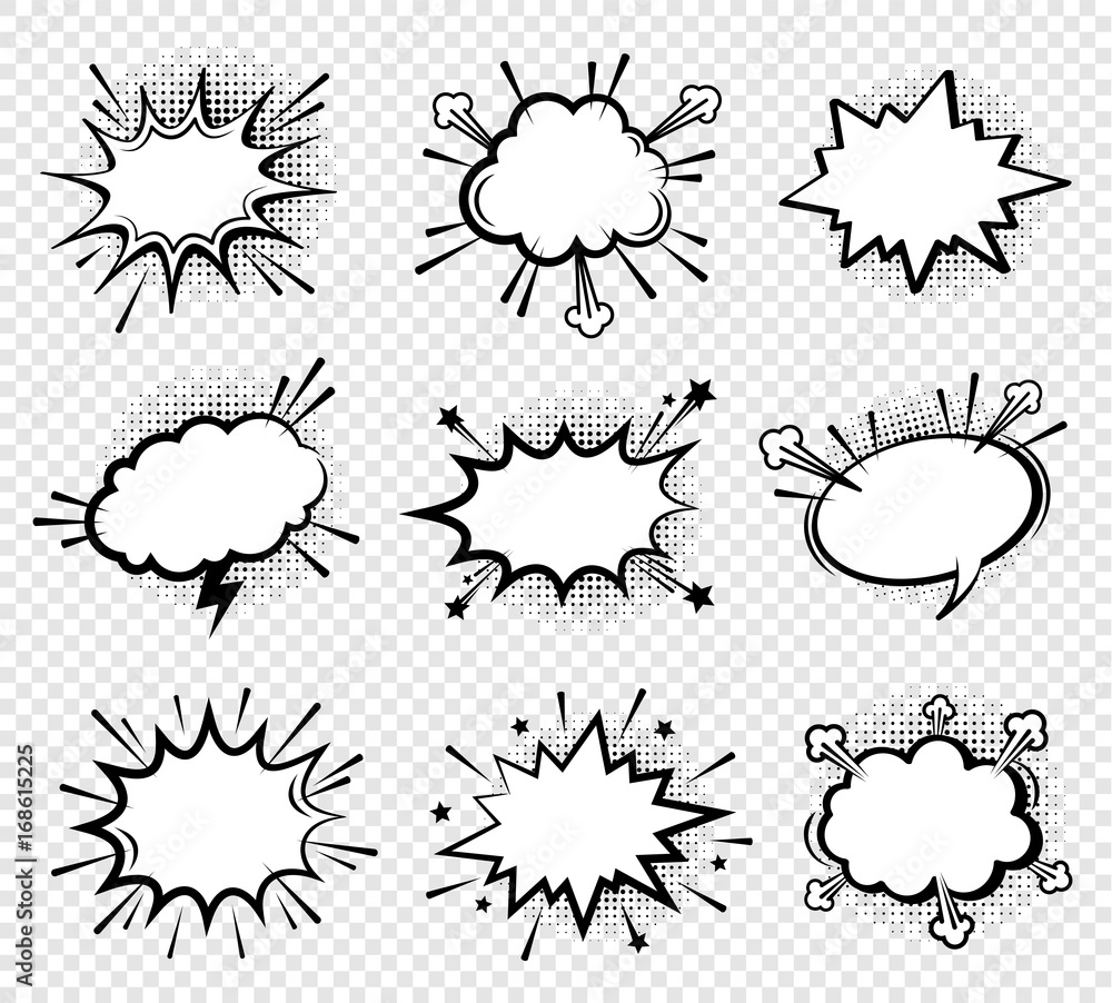 Vector comic explosions. Stock Vector | Adobe Stock