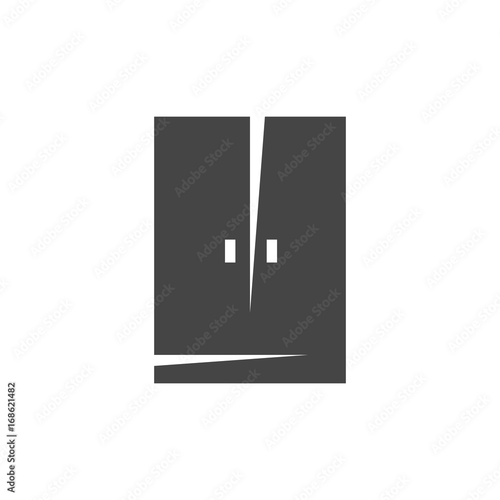 Wardrobe icon. Vector logo on white background Stock Vector | Adobe Stock
