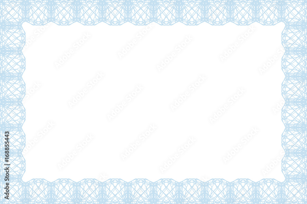 Guilloche lace contour abstract border frame on white (transparent ...