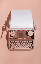 Vintage Pink Typewriter Free Stock Photo - Public Domain Pictures