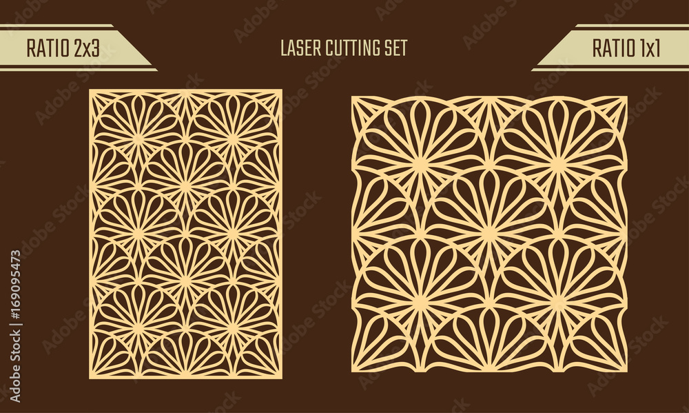 DIY Laser Cutting set. Woodcut Vector Panel. Plywood Lasercut Eastern ...