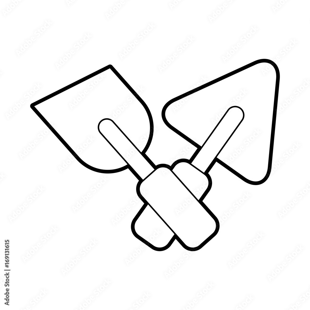 cross spatulas of construction icon vector illustration design Stock ...