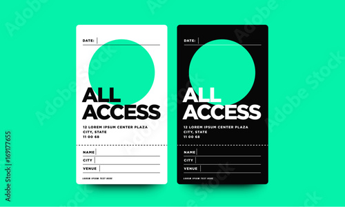 All Access Pass Template Flyer Template