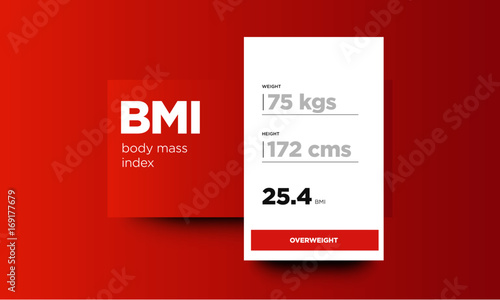 Body Mass Index BMI Calculator User Interface Design - Buy this stock ...