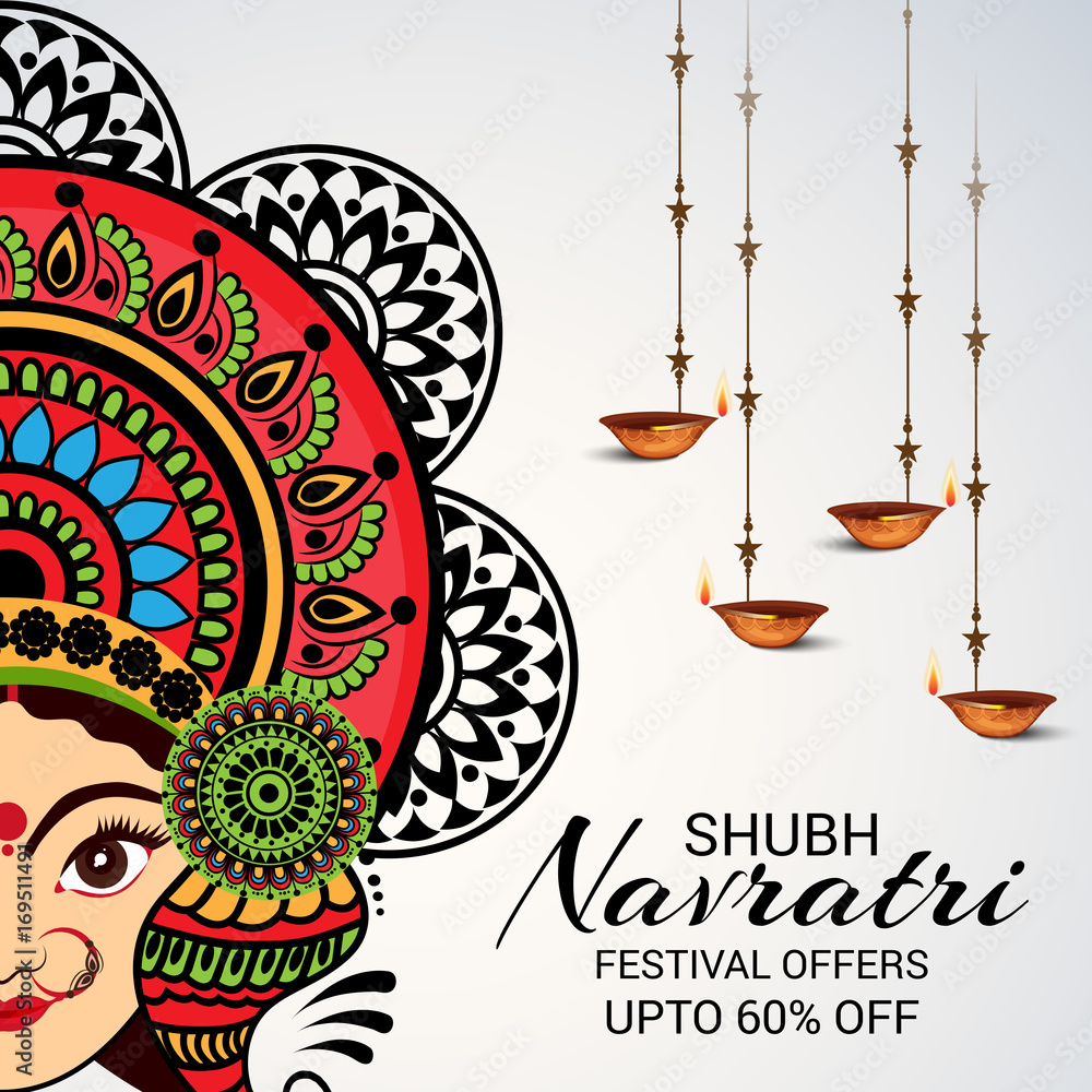 Happy Navratri. Stock Illustration | Adobe Stock