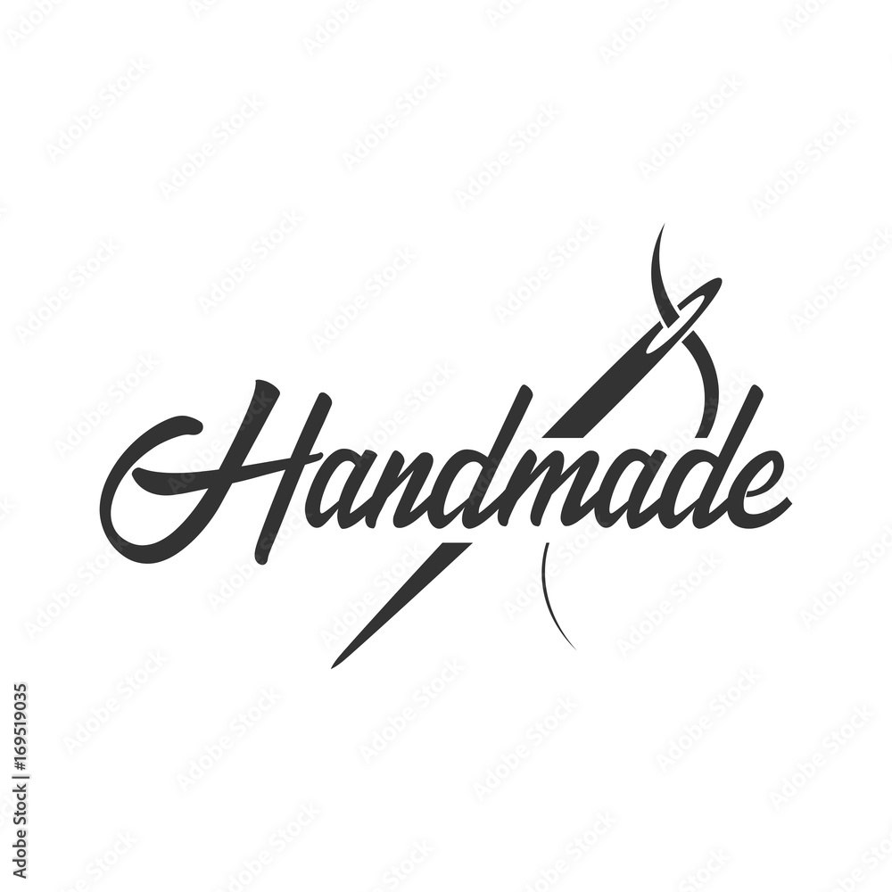 Tailor, sewing, handmade logo or emblem. Vector illustration. Stock ...