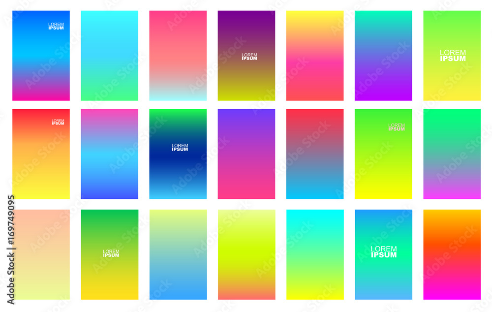 Soft color gradients background. Modern screen design for mobile app ...