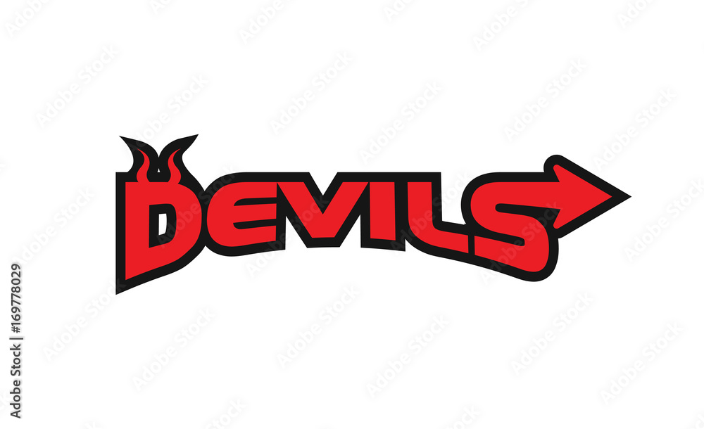 Devils Logo Letter Stock Vector | Adobe Stock