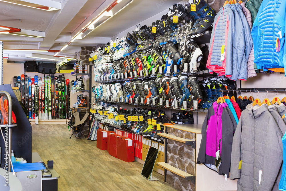 Image of sport store with equipment Stock Photo | Adobe Stock