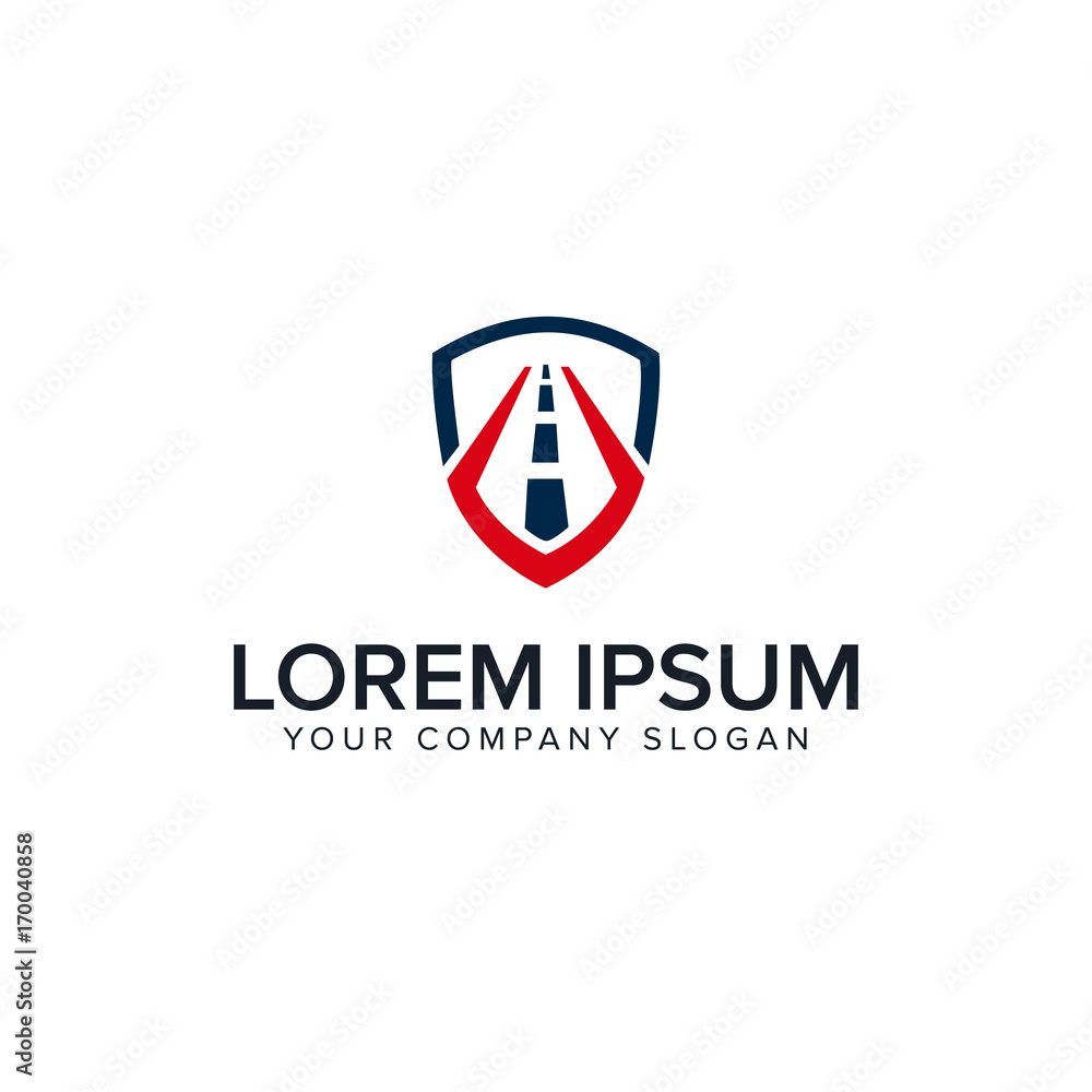 road shield logo design concept template Stock Vector | Adobe Stock