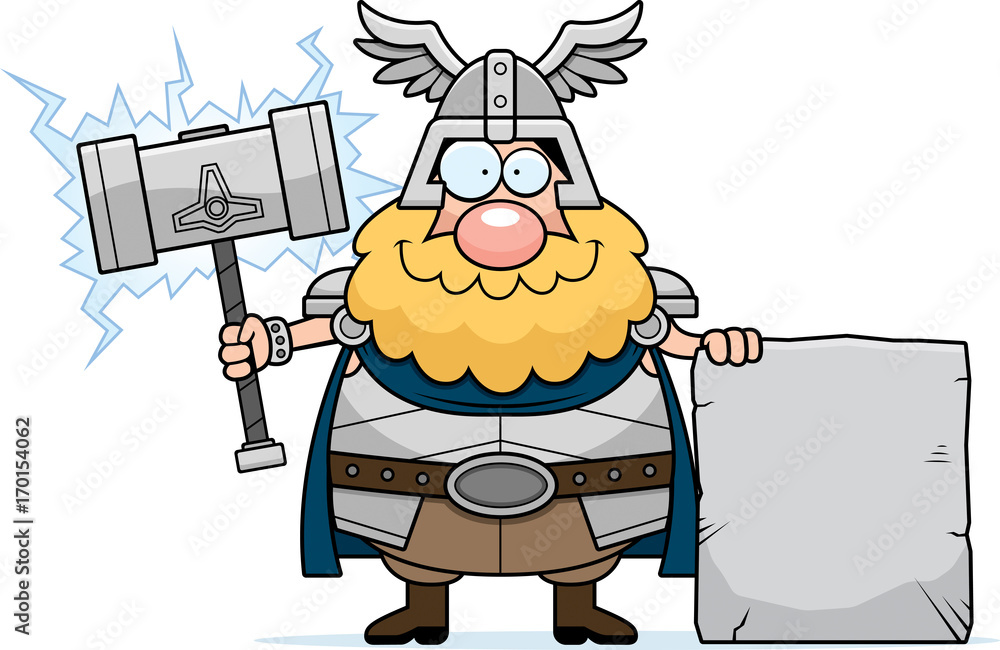 Cartoon Thor Sign Stock Vector | Adobe Stock