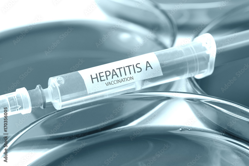 hepatitis a vaccination blue colored theme Stock Photo | Adobe Stock