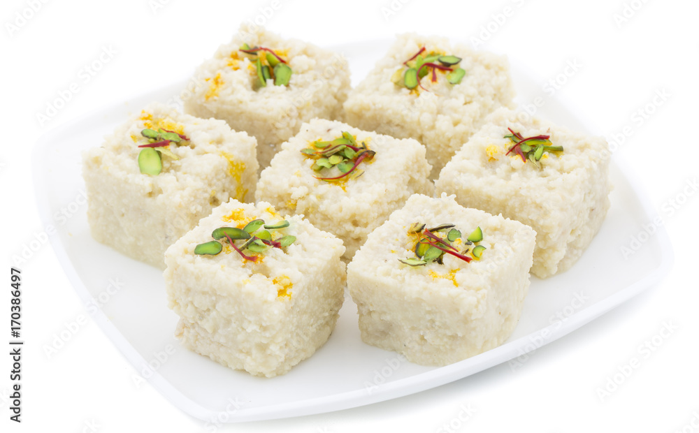 asian famous sweet food Kalakand Stock Photo | Adobe Stock