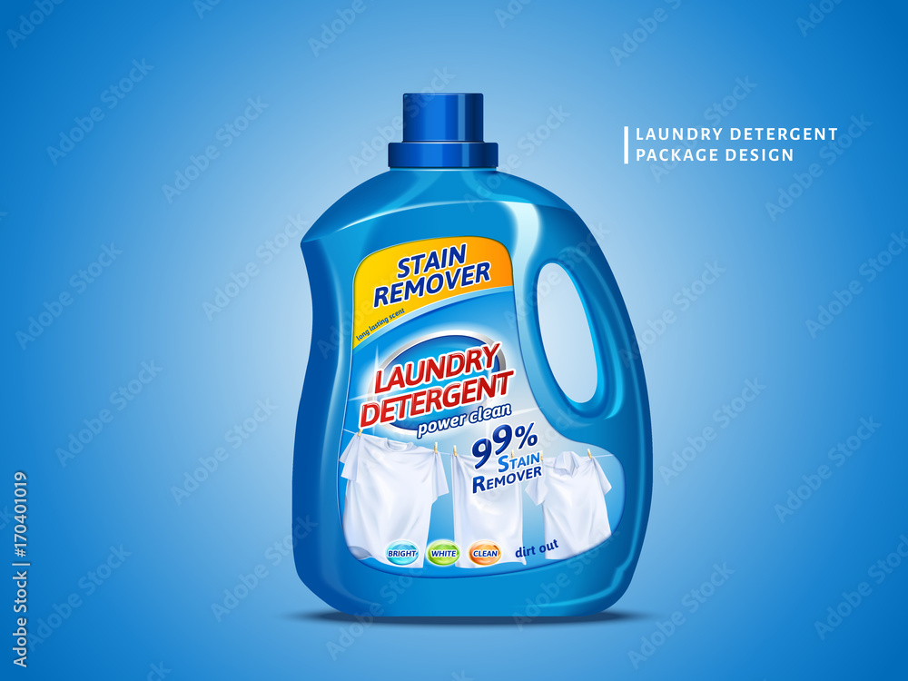 Laundry detergent package design Stock Vector | Adobe Stock