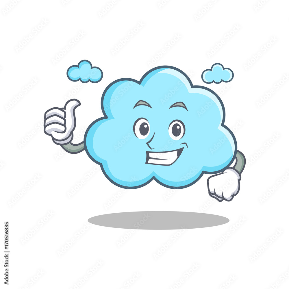 Thumbs up cute cloud character cartoon Stock Vector | Adobe Stock Thumbs up cute cloud character cartoon Stock Vector | Adobe Stock