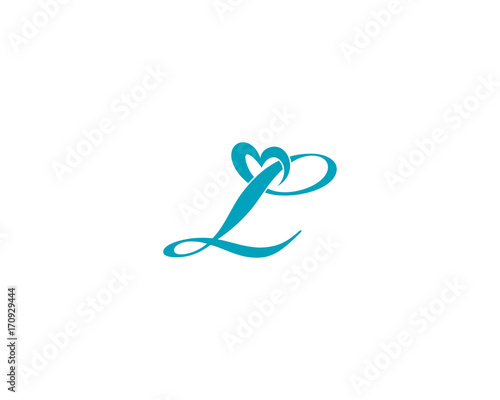 Letter L and heart shape Logo Icon 1 - Buy this stock vector and ...