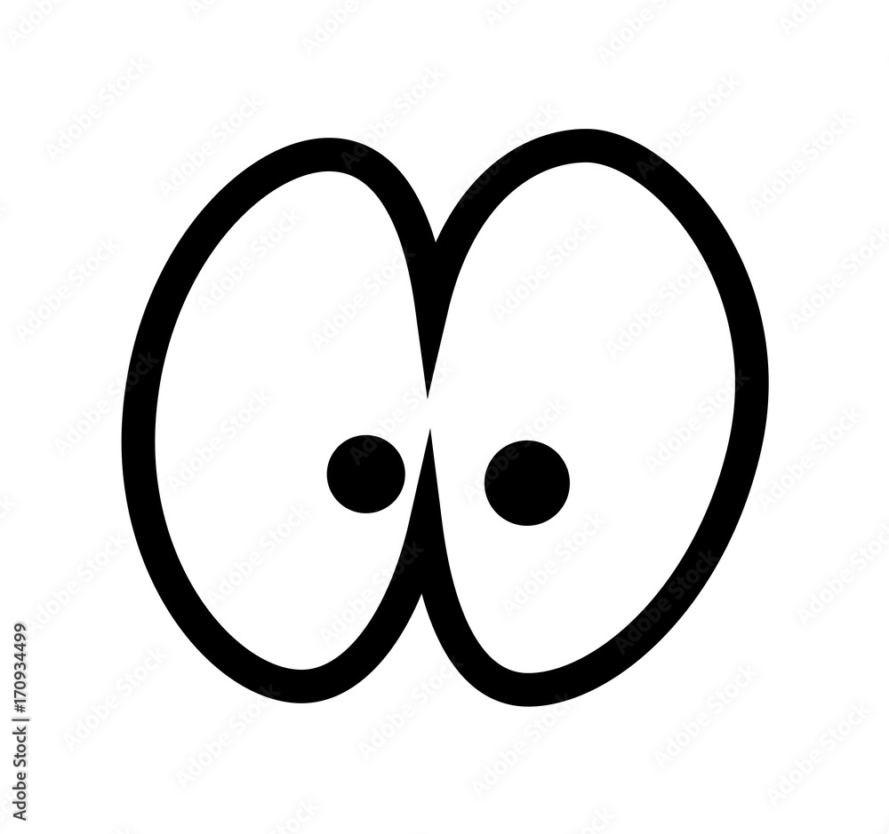 Scared Eyes - Cartoon Expression Stock Vector | Adobe Stock