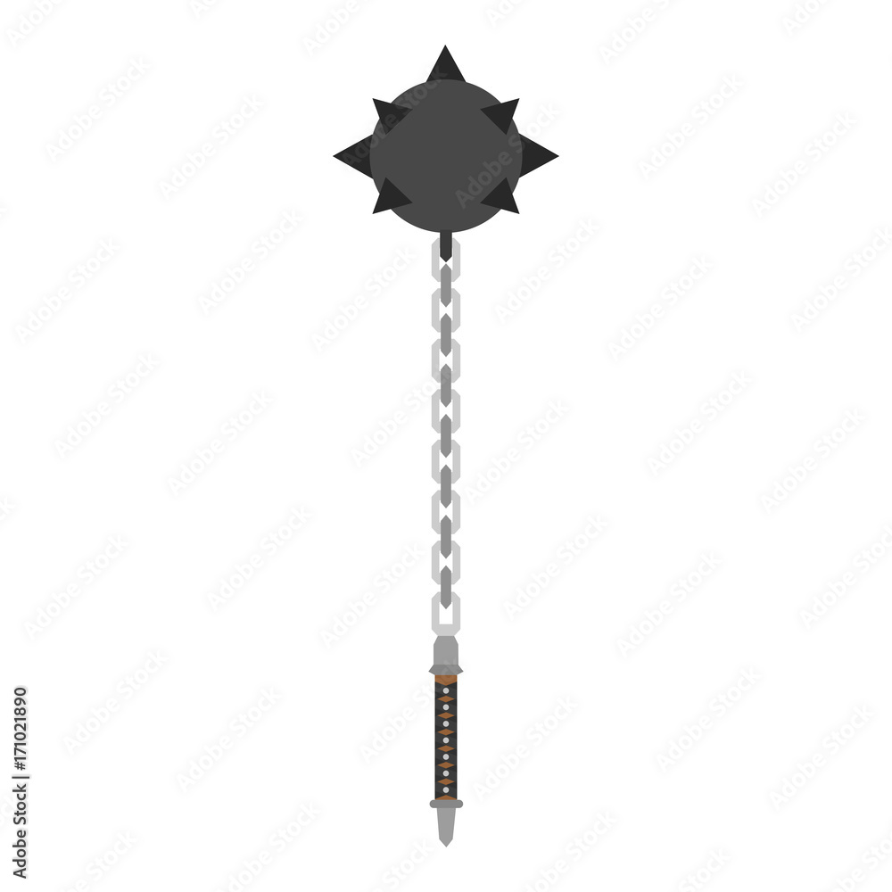 Mace weapon military vector sword icon illustration isolated design ...