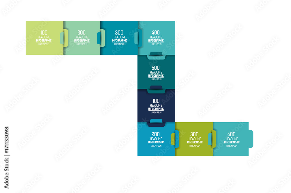Step by step template, chart, diagram, scheme, infographic. Vector ...