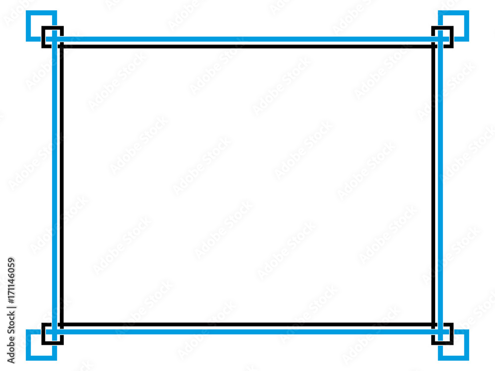 Frame simple border horizontal. Stock Vector | Adobe Stock