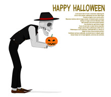 Skeleton Waiter For Halloween Free Stock Photo - Public Domain Pictures