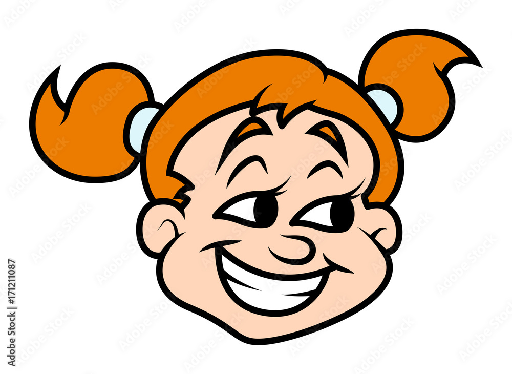 Funny Faces Cartoon Girls