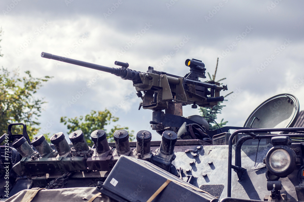 m2 browning machine gun on M113 armored personnel carrier Stock Photo ...