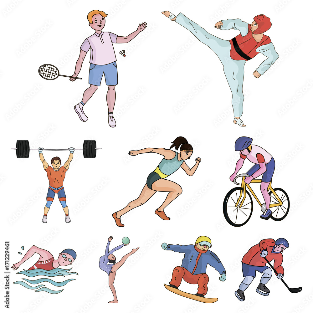 Olympic sports. Winter and summer sports. A set of pictures about ...