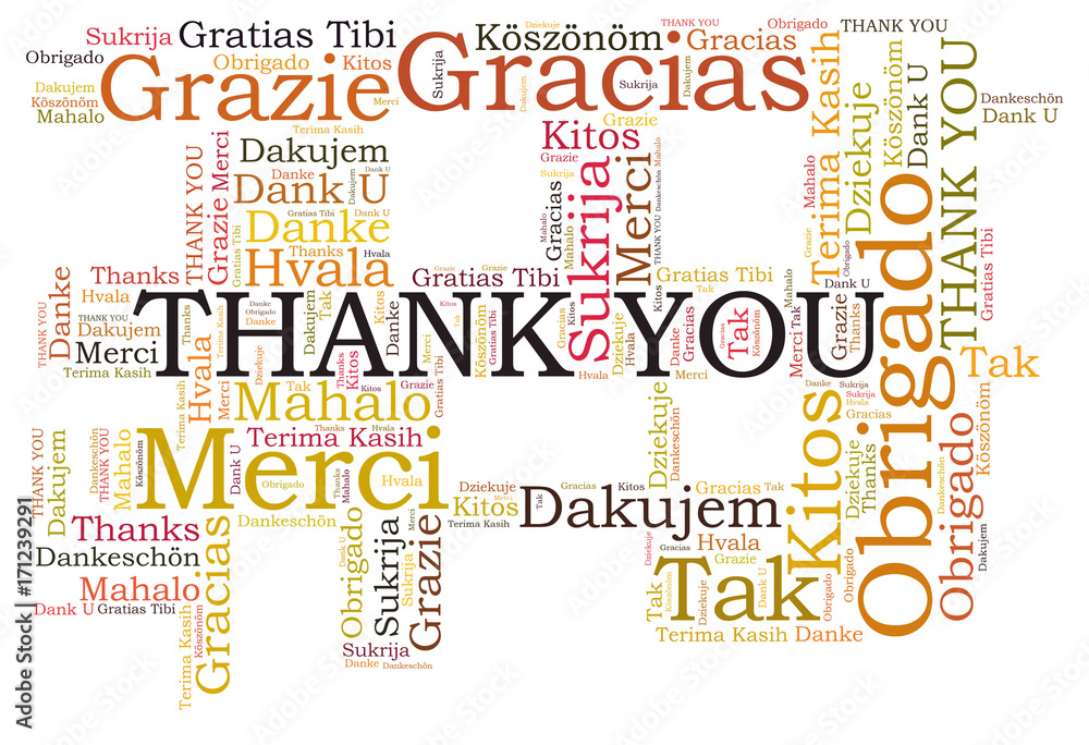 Thank you word cloud Stock Illustration | Adobe Stock