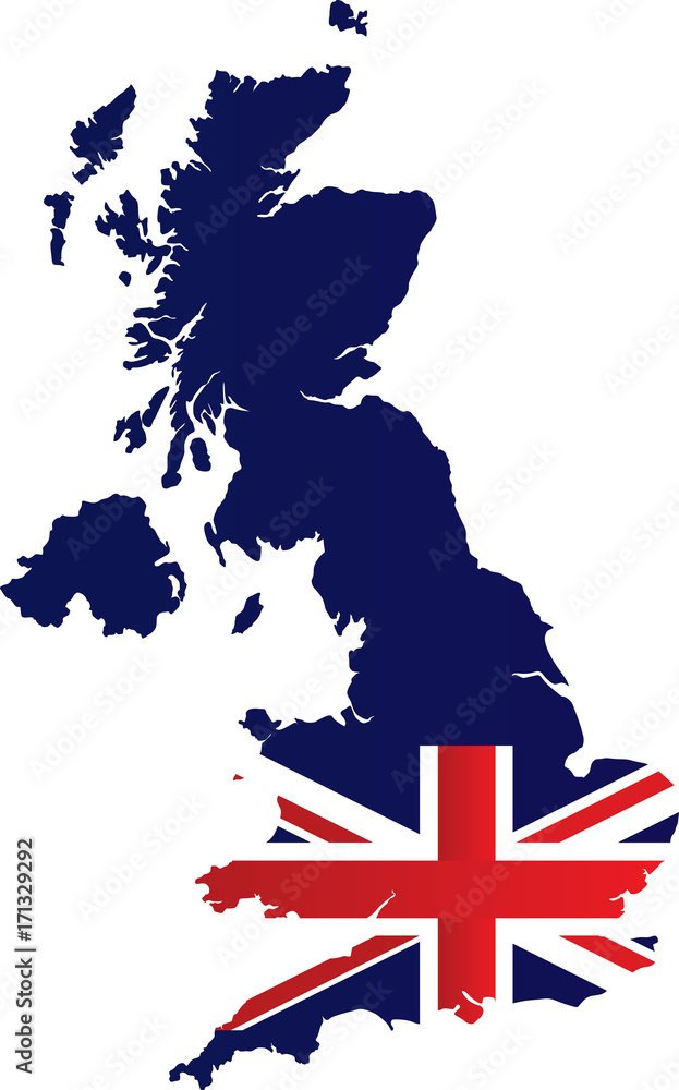 Great Britain map. vector illustration Stock Vector | Adobe Stock