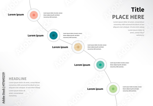 Curved Timeline Infographic Layout 1 Stock Template | Adobe Stock