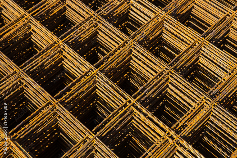 Nets for building reinforced concrete cages Stock Photo | Adobe Stock