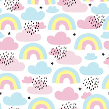 Clouds And Rainbow Pattern Free Stock Photo - Public Domain Pictures