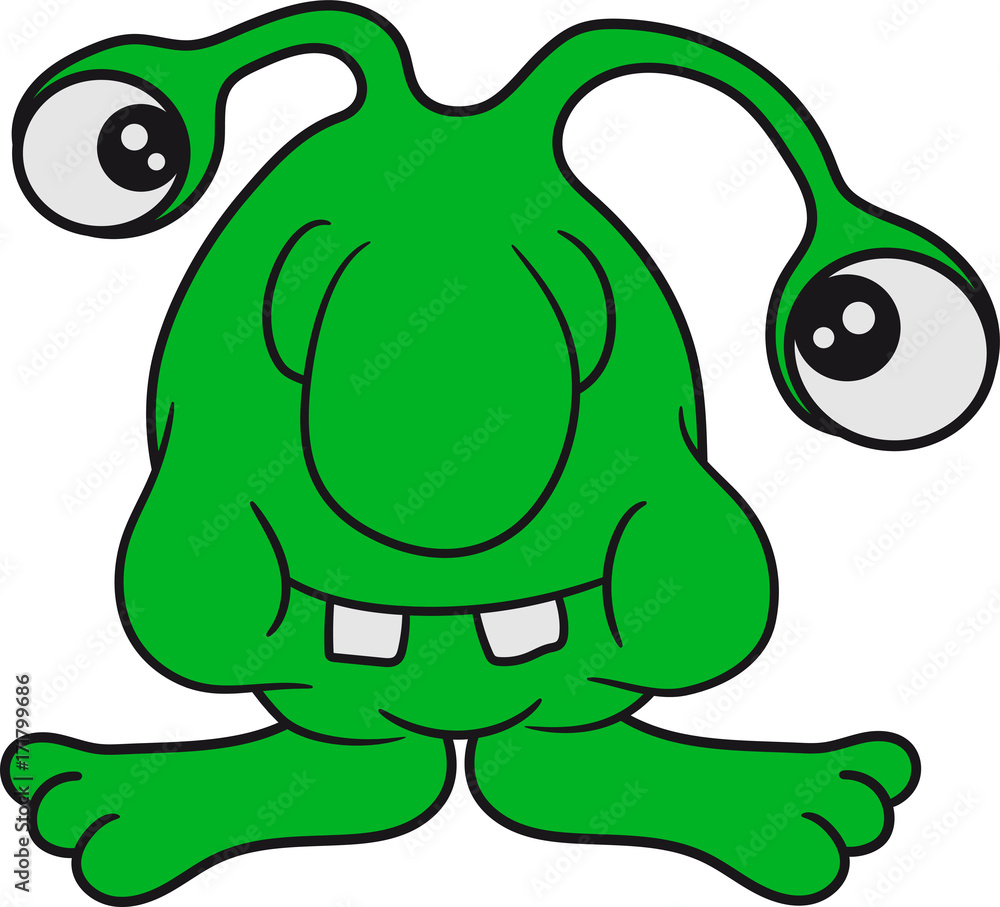 augen fühler lustig klein alien monster hässlich horror ausserirdischer ...