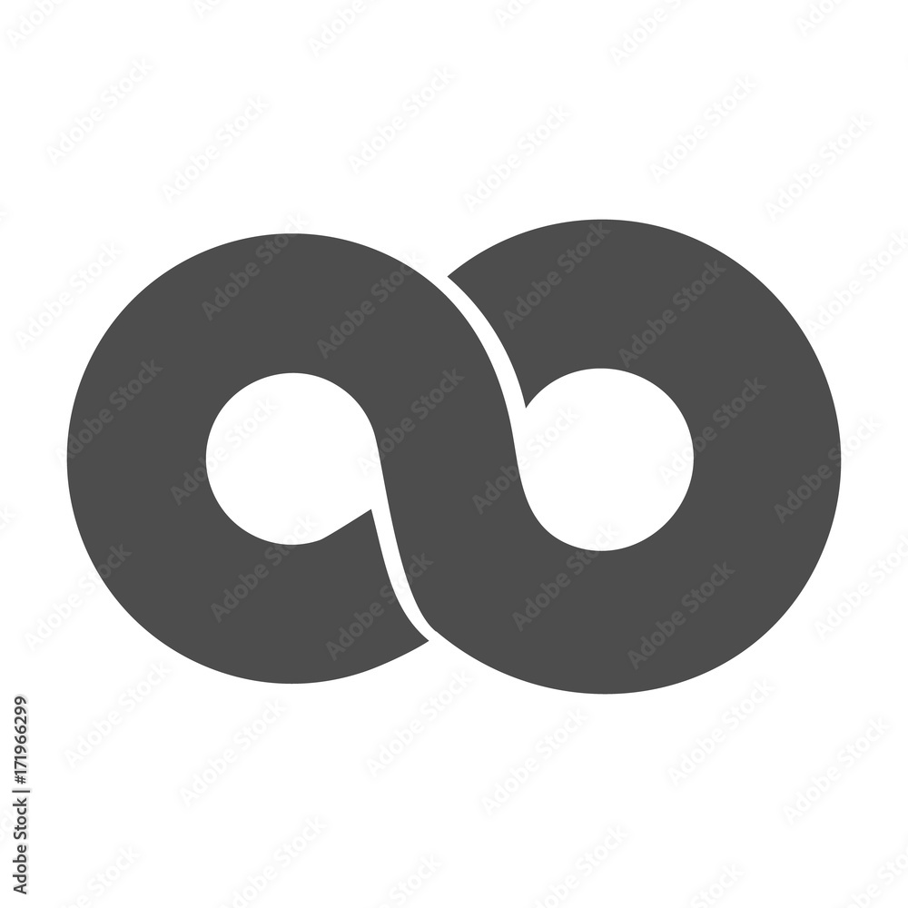 Infinity symbol loop. Figure 8 icon, eternity logo sign in original ...